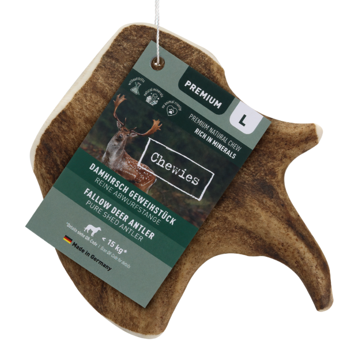 Hunde - Kauartikel CHEWIES Damhirsch-Geweihstück, L, 160 g, 17,99