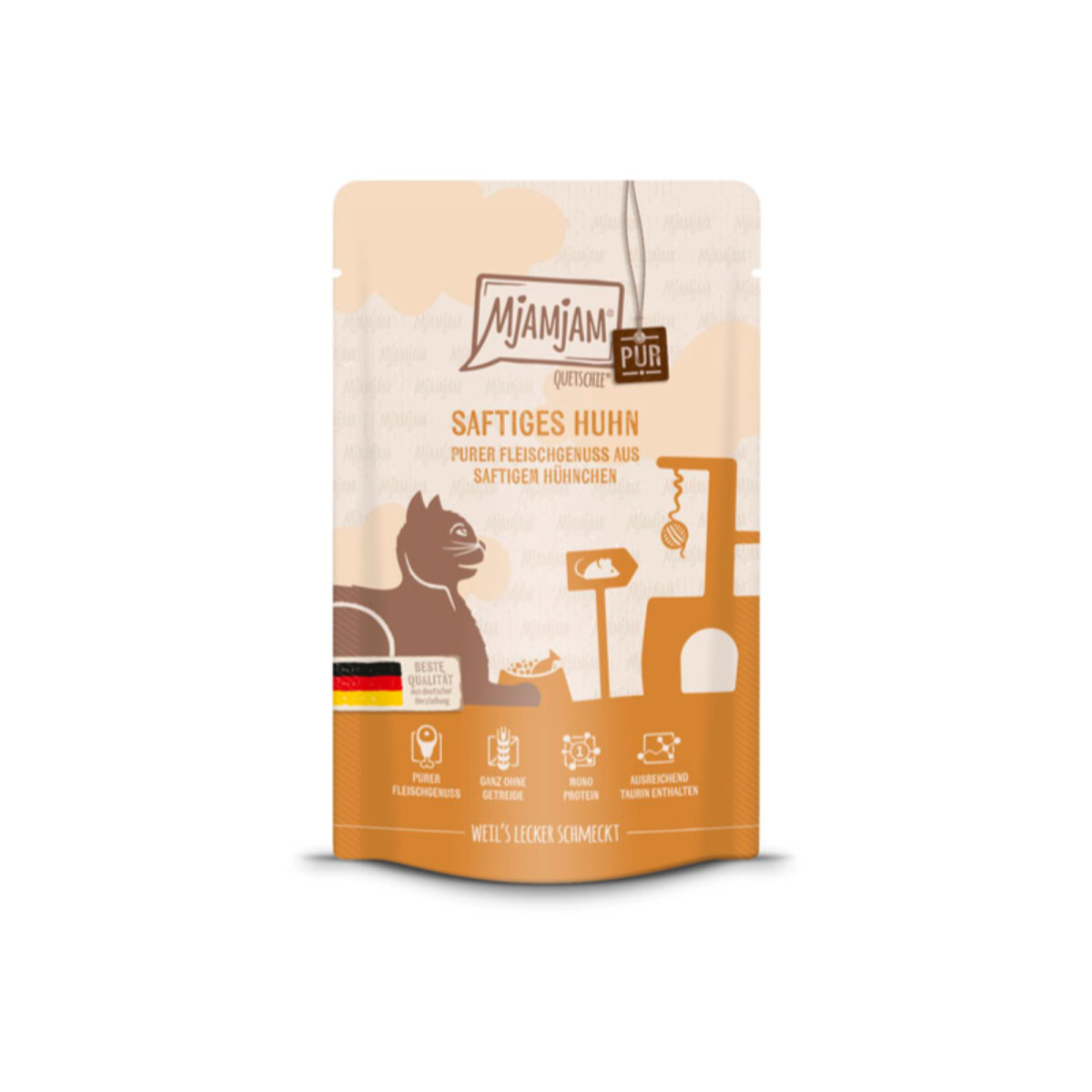 Katzen - Nassfutter MjAMjAM Adult Huhn pur, 2,19