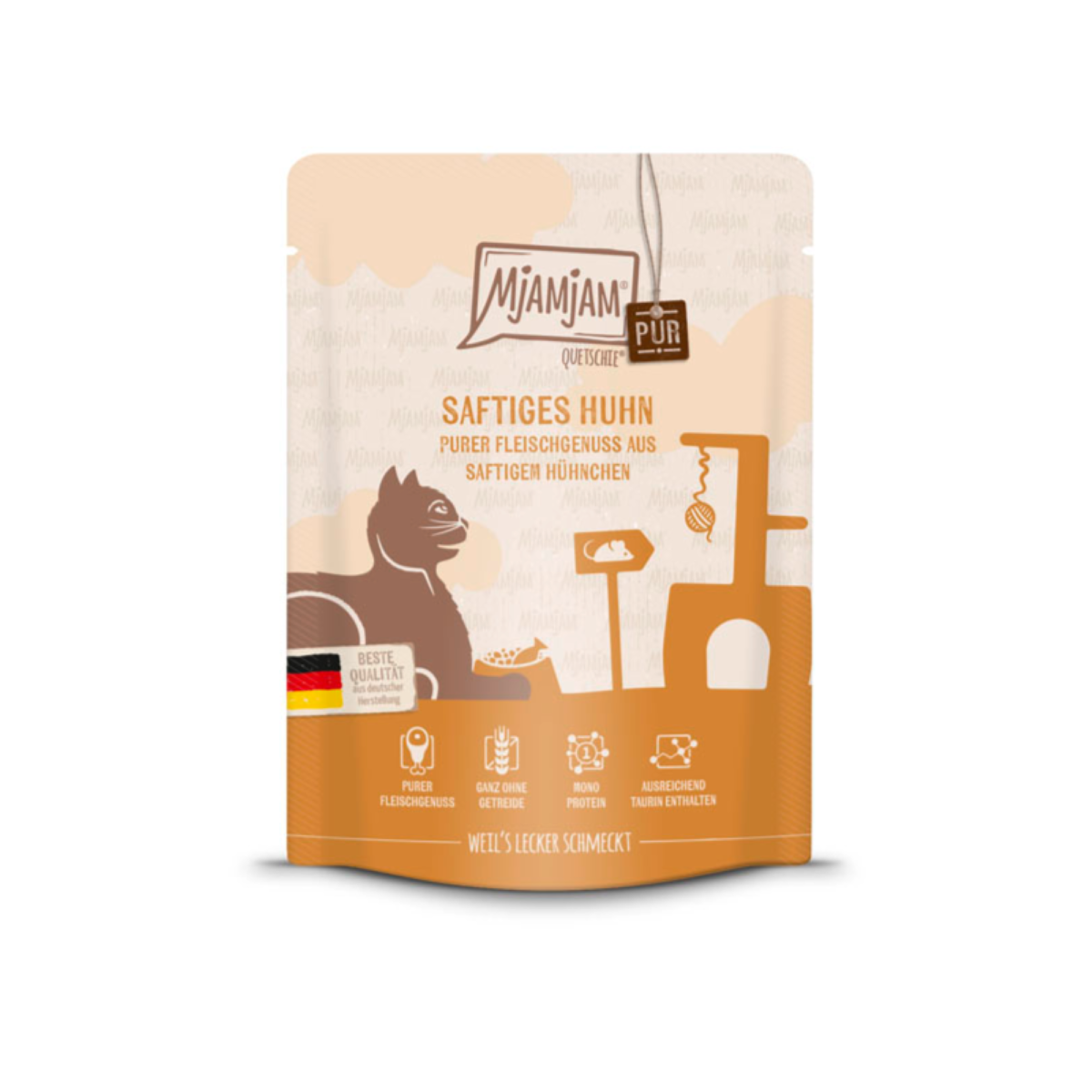 Katzen - Nassfutter MjAMjAM Adult Huhn pur, 2,19