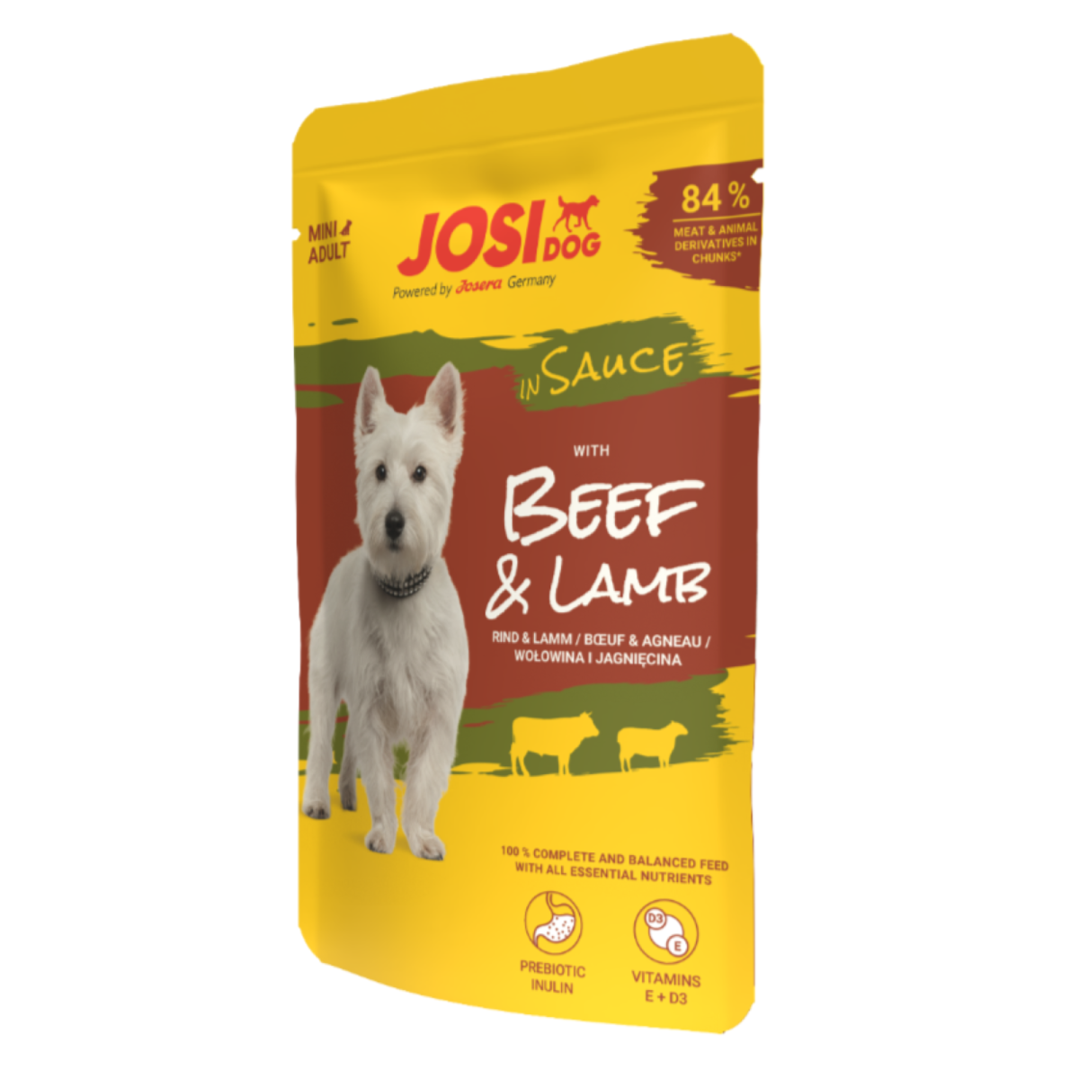 Hunde - Nassfutter JOSERA JosiDog Mini Beef & Lamb in Sauce, 100 g, 0,99